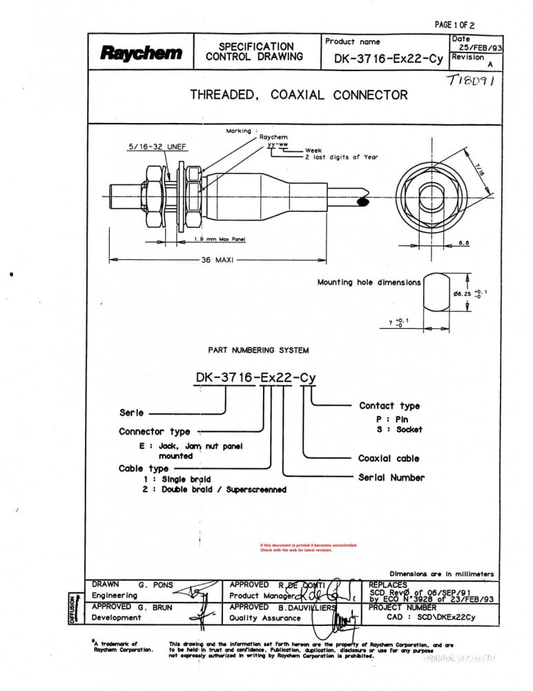 DK-3716-E222-CP technical drawing page 1