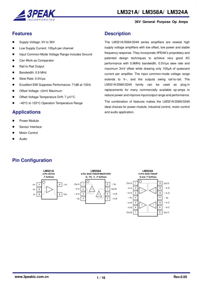 LM321A-TR datasheet page 1
