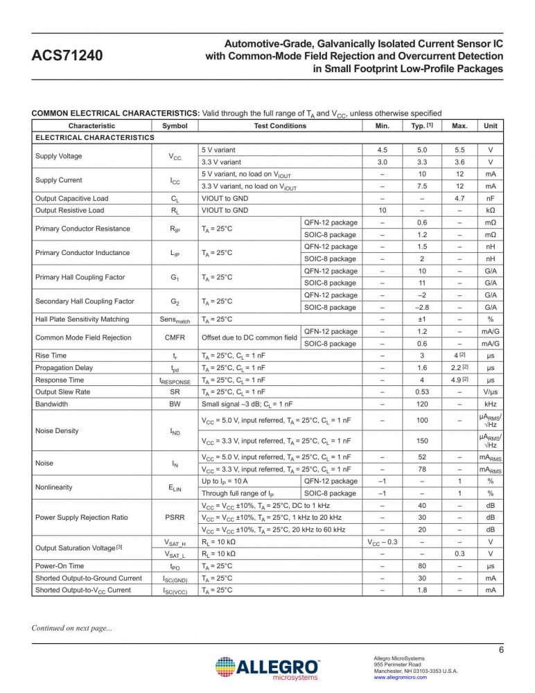 ACS71240 datasheet page 6