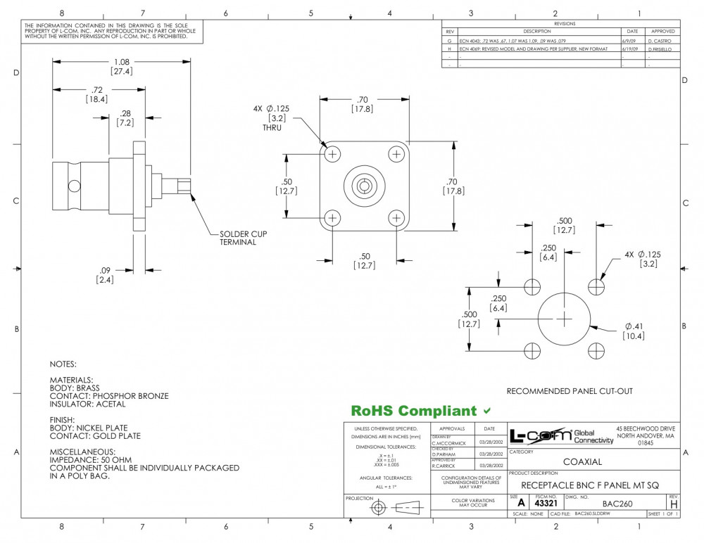 BAC260 technical document preview