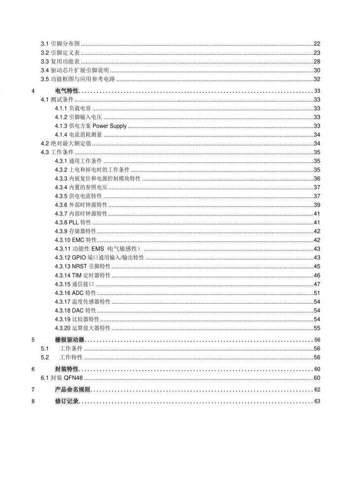MM32SPIN560C datasheet page 3