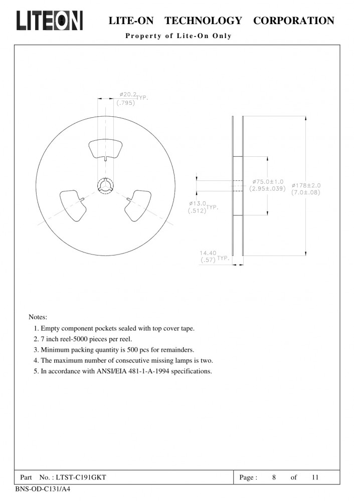 LTST-C191GKT datasheet page 8