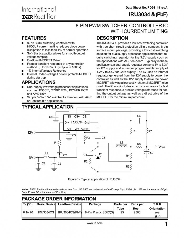 IRU3034CS datasheet page 1