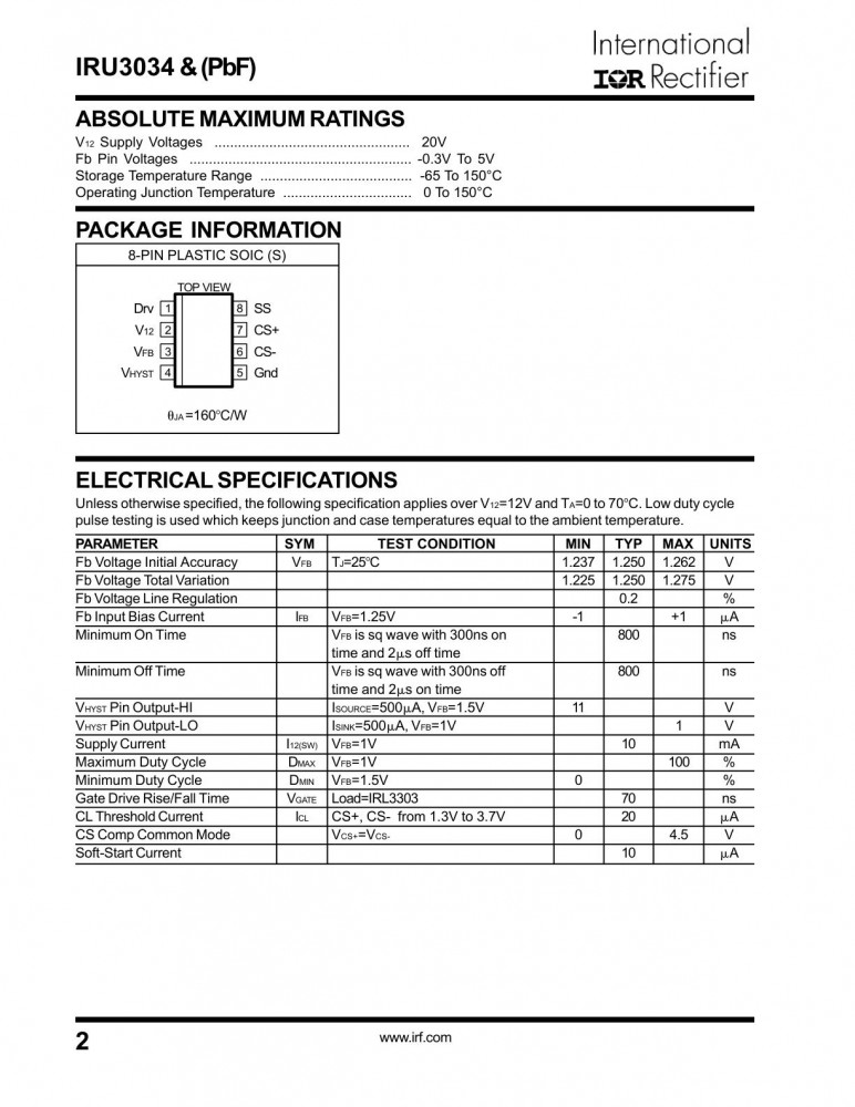 IRU3034CS datasheet page 2