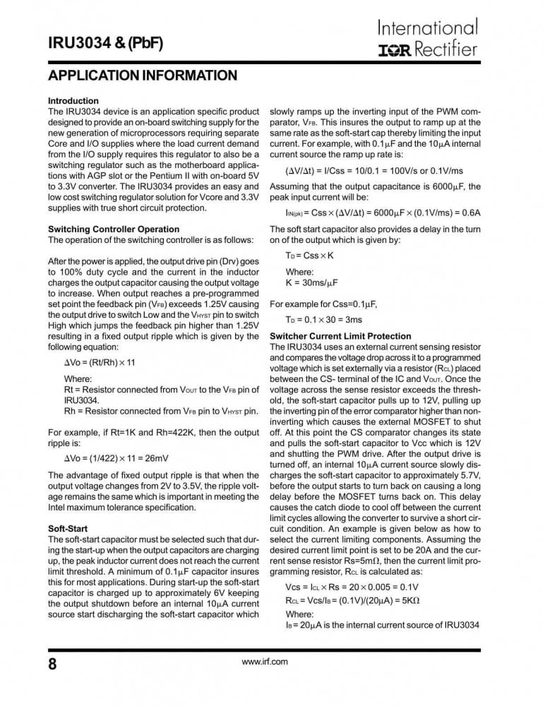 IRU3034CS datasheet page 8