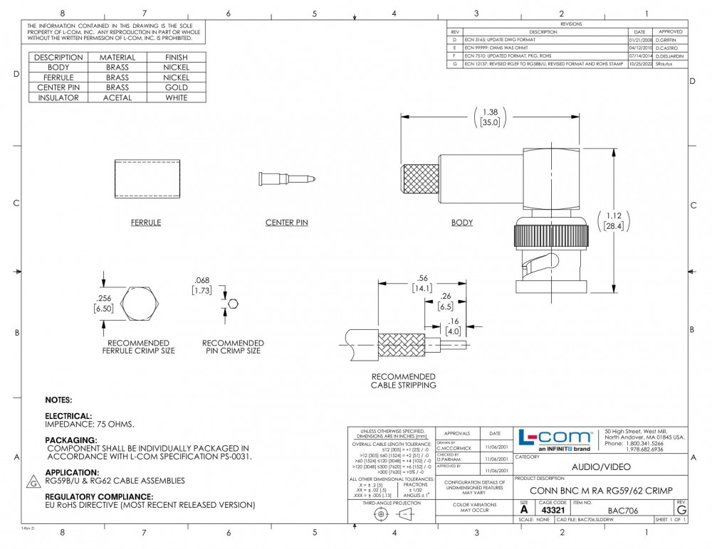L-com BAC706 technical document preview