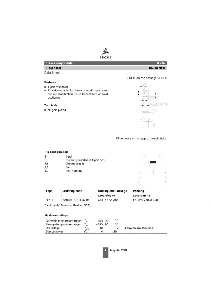 B39421R714U310 datasheet page 2