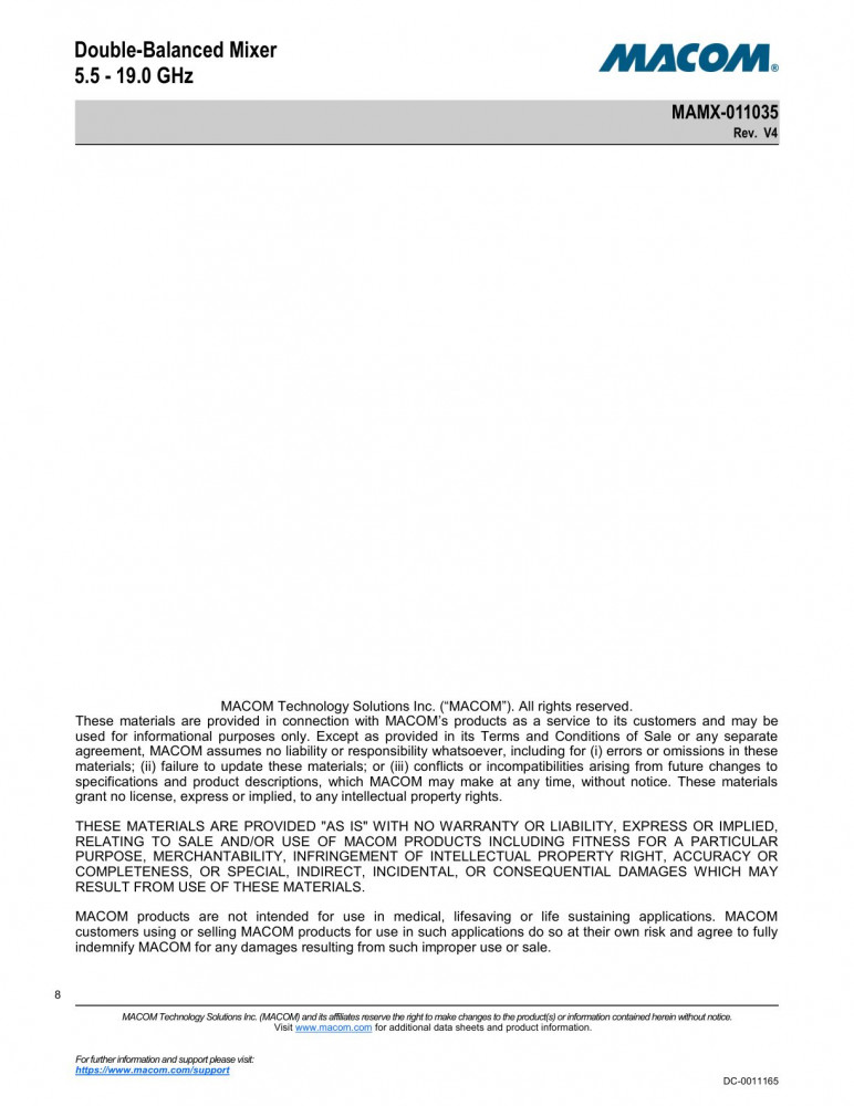MAMX-011035 datasheet page 8