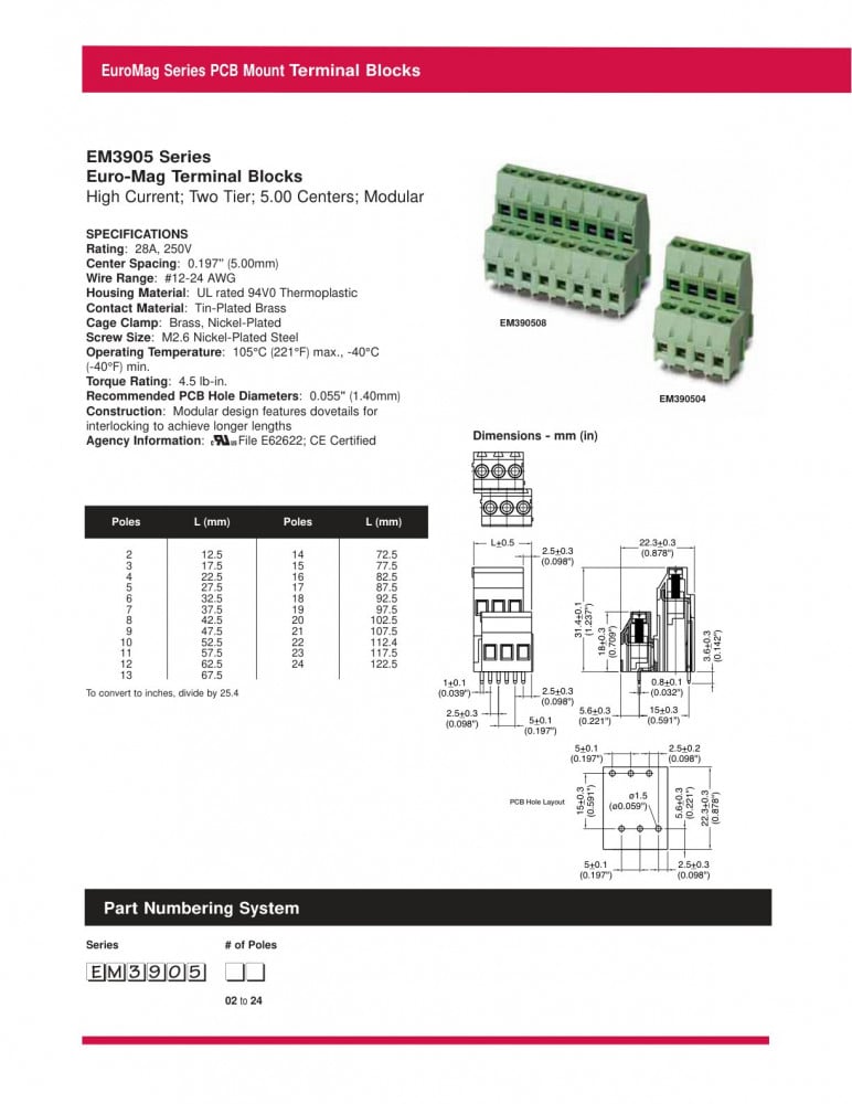 EATON EM3905 series technical document