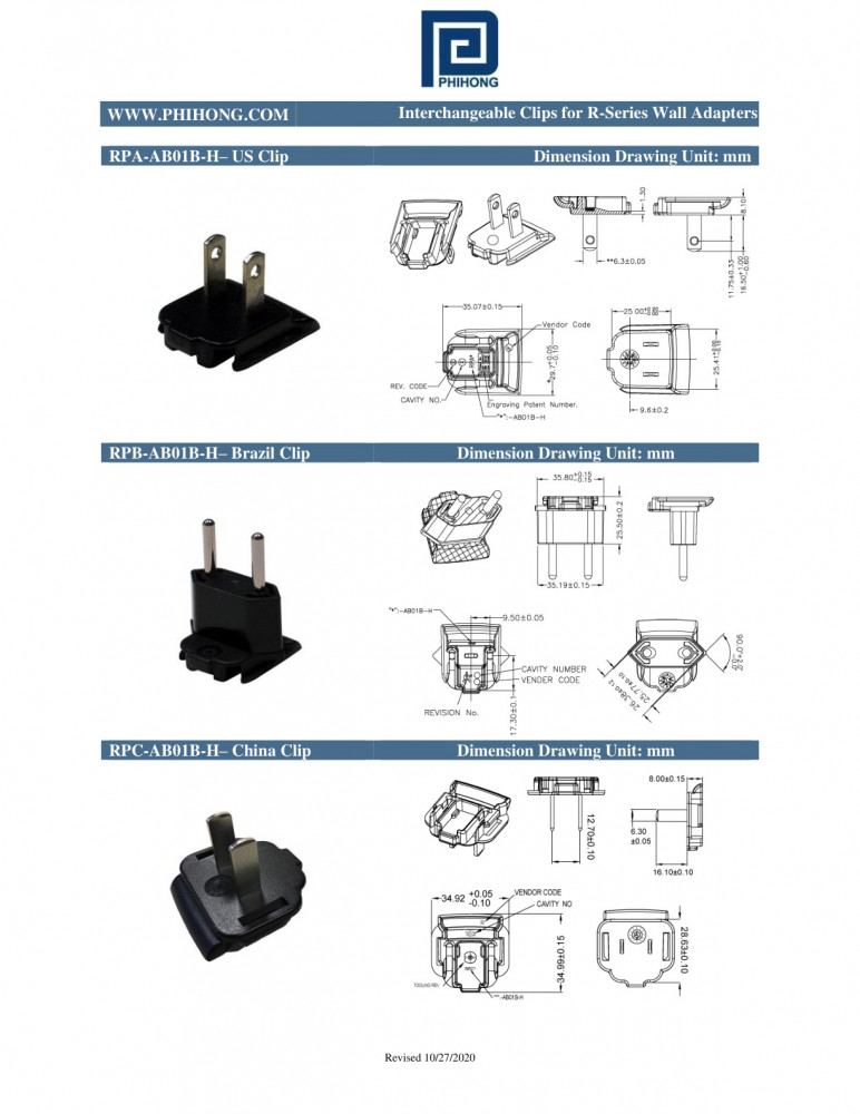 RPBAG-AB01B-H technical document page 1
