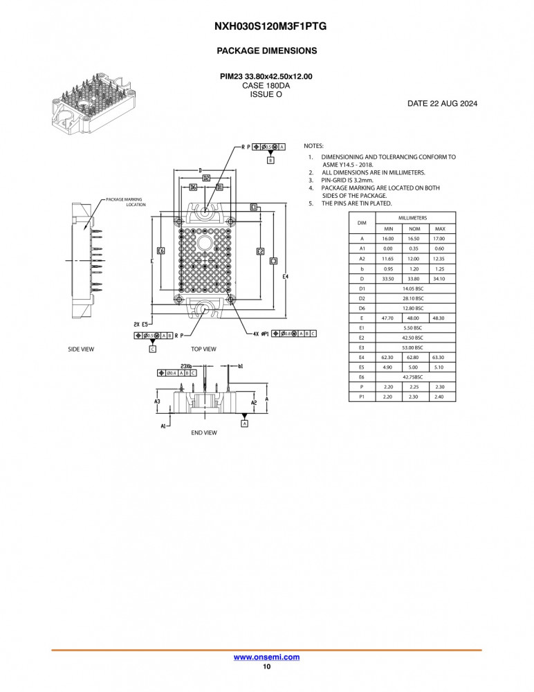 NXH030S120M3F1PTG datasheet page 10