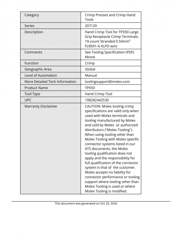 Molex 2238632300 tooling document page 2
