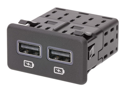 In-Vehicle Dual Port Smart Charger, USB Type A, with Backlight, 2.4A for sale