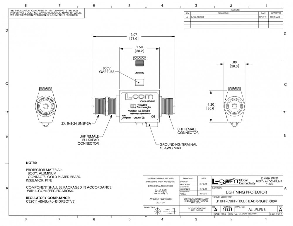 AL-UFUFB-6 product documentation page