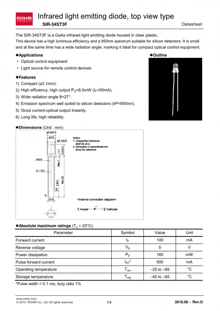 SIR-34ST3F technical document page 1
