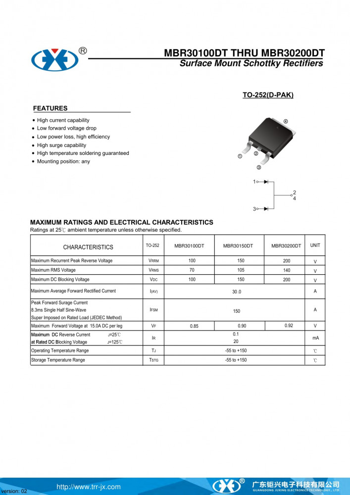 MBR30150DT datasheet page 1