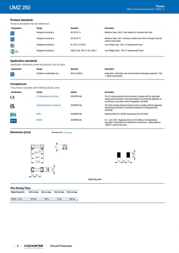 SCHURTER 3404.2419.11 datasheet page 2