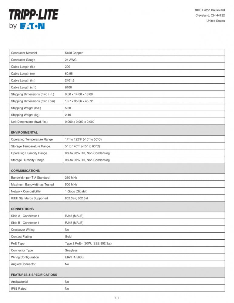 N202-200-BL technical document page 2