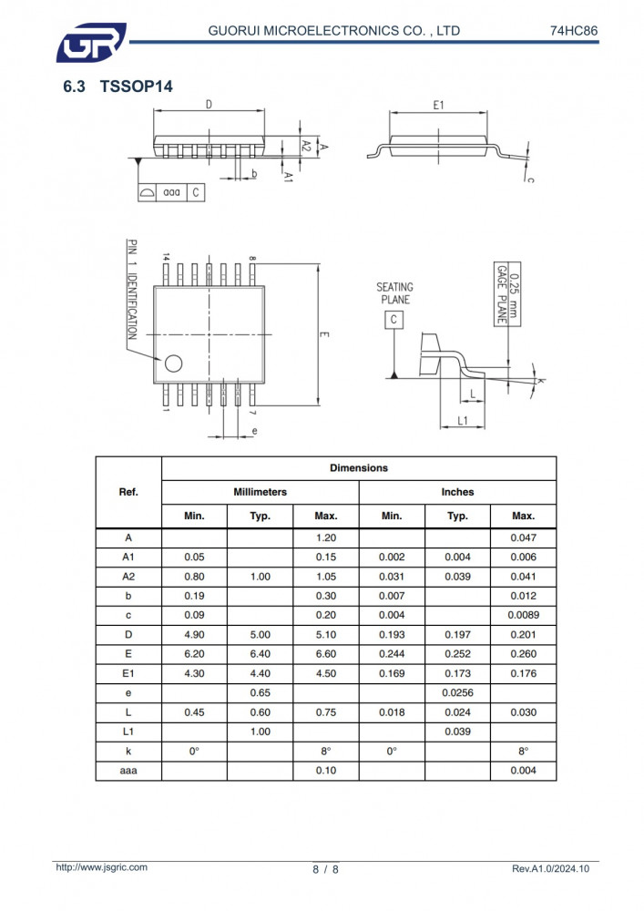 74HC86 datasheet page 8