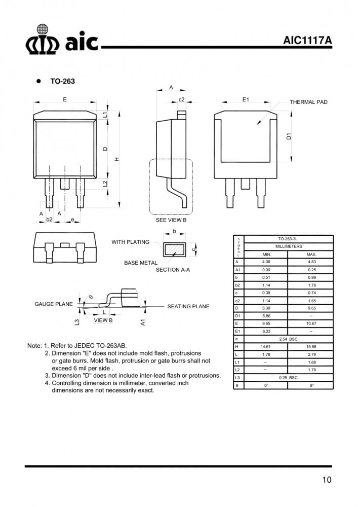 AIC1117A datasheet page 10