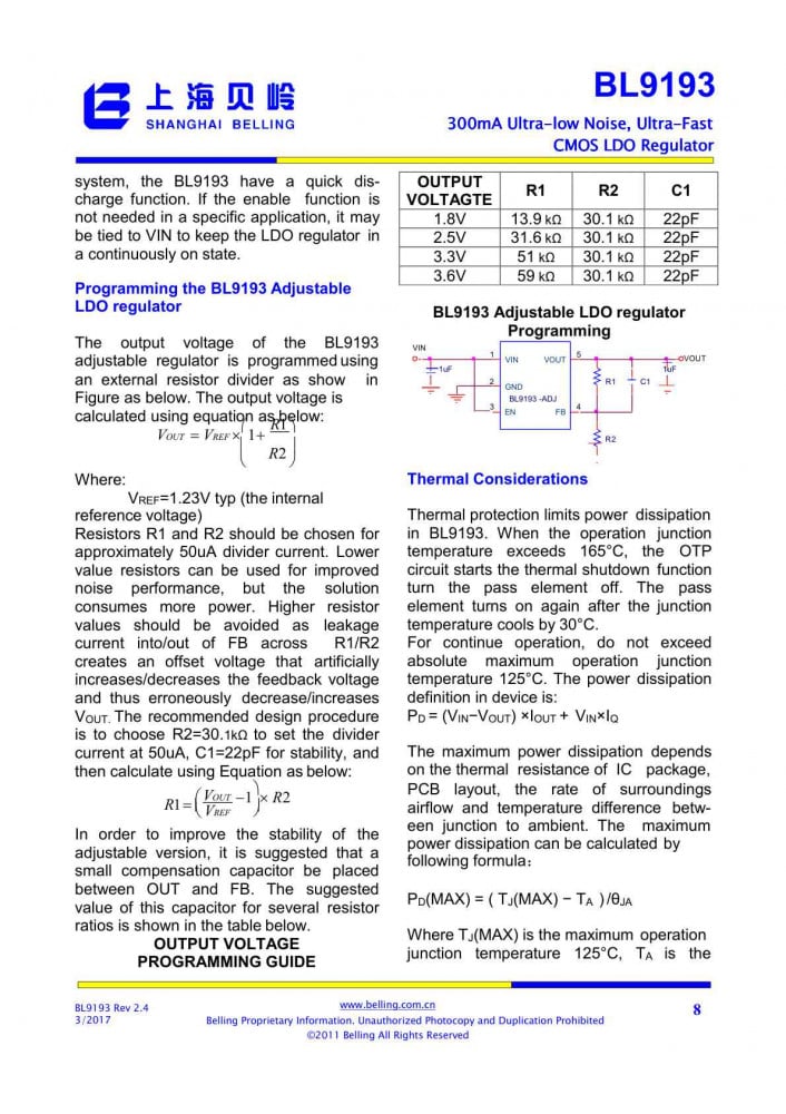 BL9193 datasheet page 8