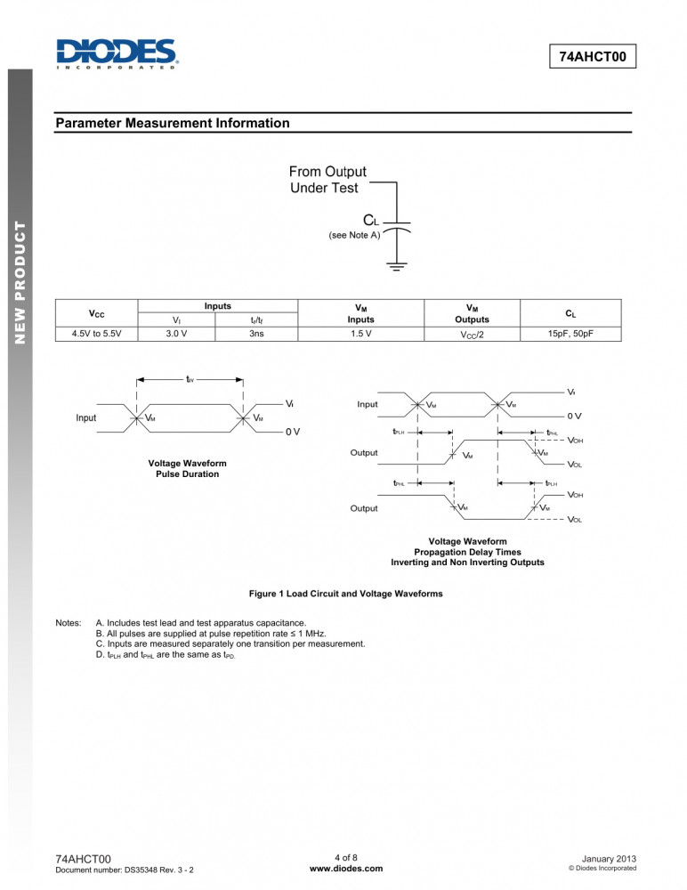 74AHCT00T14-13 datasheet page 4