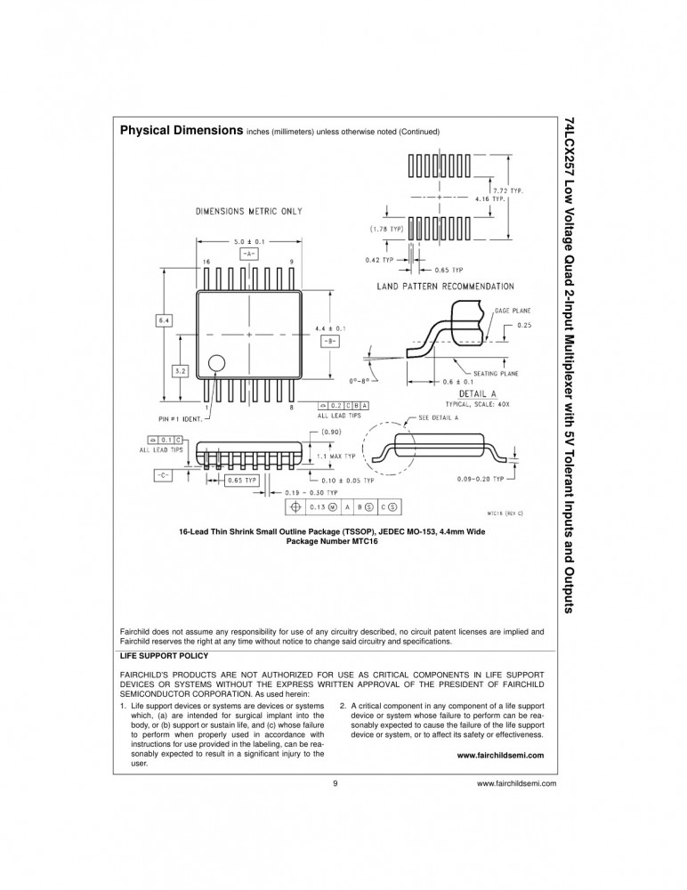 74LCX257 datasheet page 10
