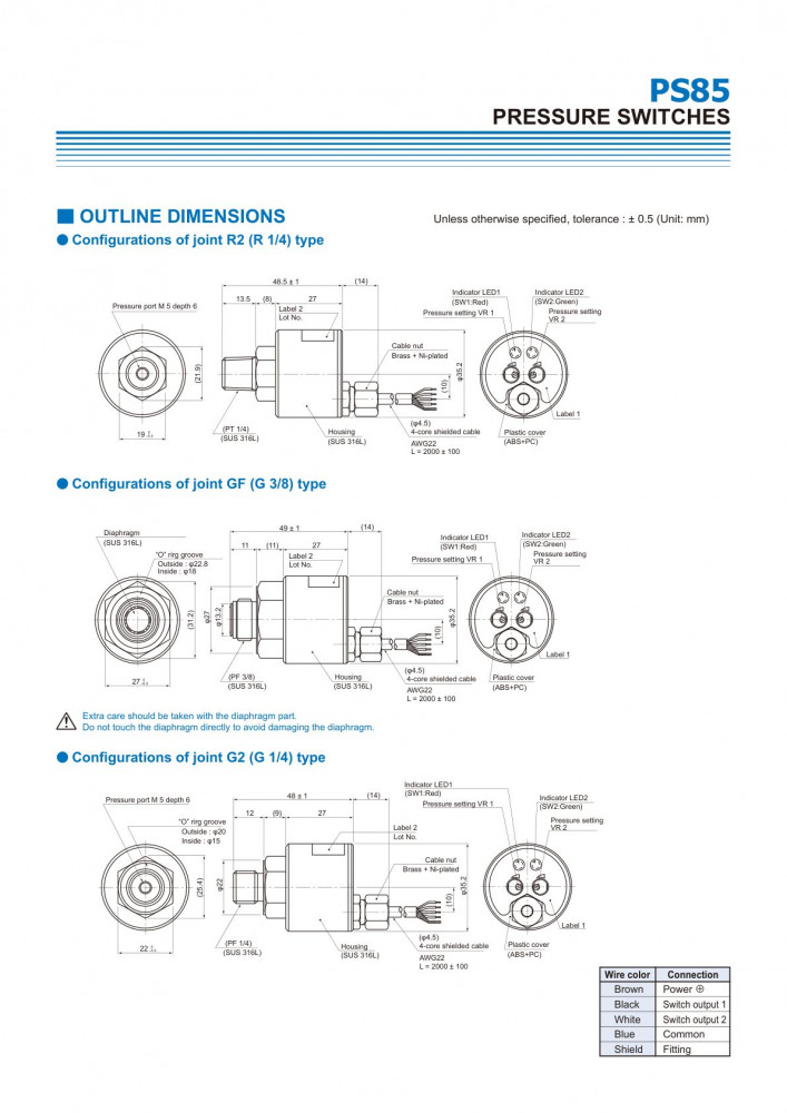 Nidec PS85 datasheet page 4