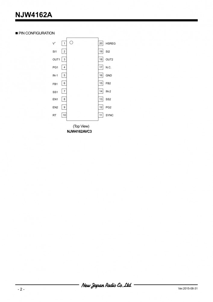 NJW4162A technical document page 2