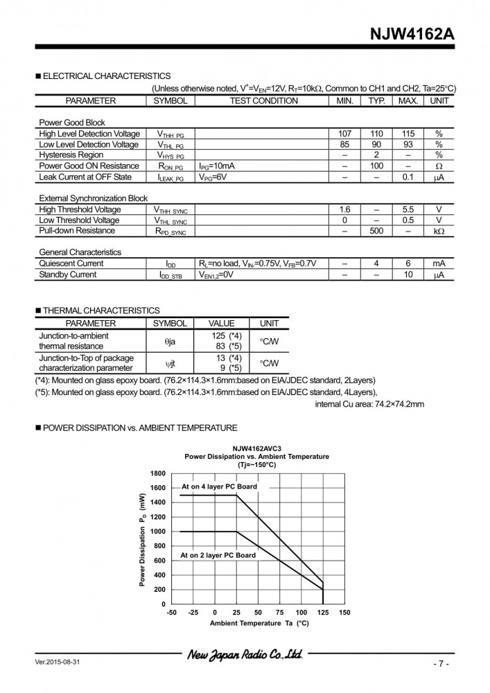 NJW4162A technical document page 7