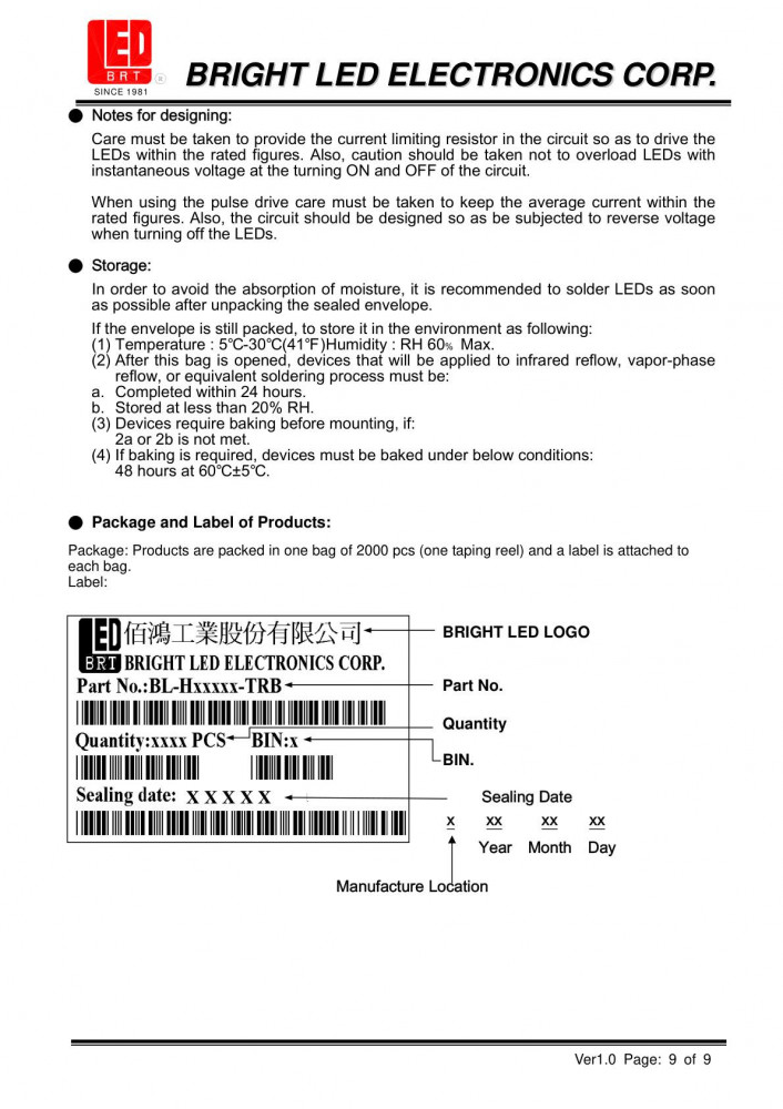 BL-4014C10-16 datasheet page 9