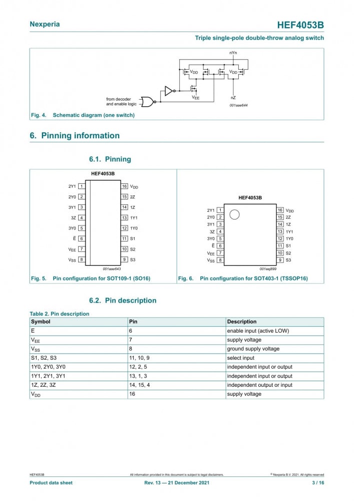 HEF4053B datasheet page 3