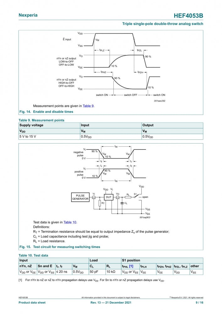 HEF4053B datasheet page 9