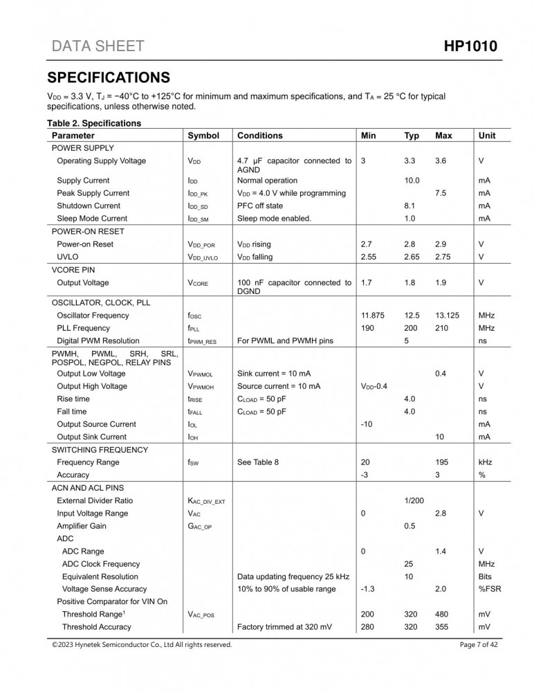 HP1010 datasheet page 7