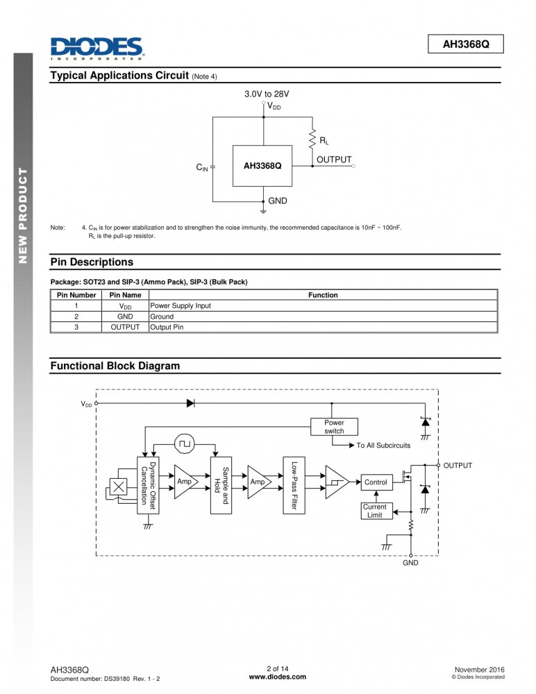 AH3368Q datasheet page 2