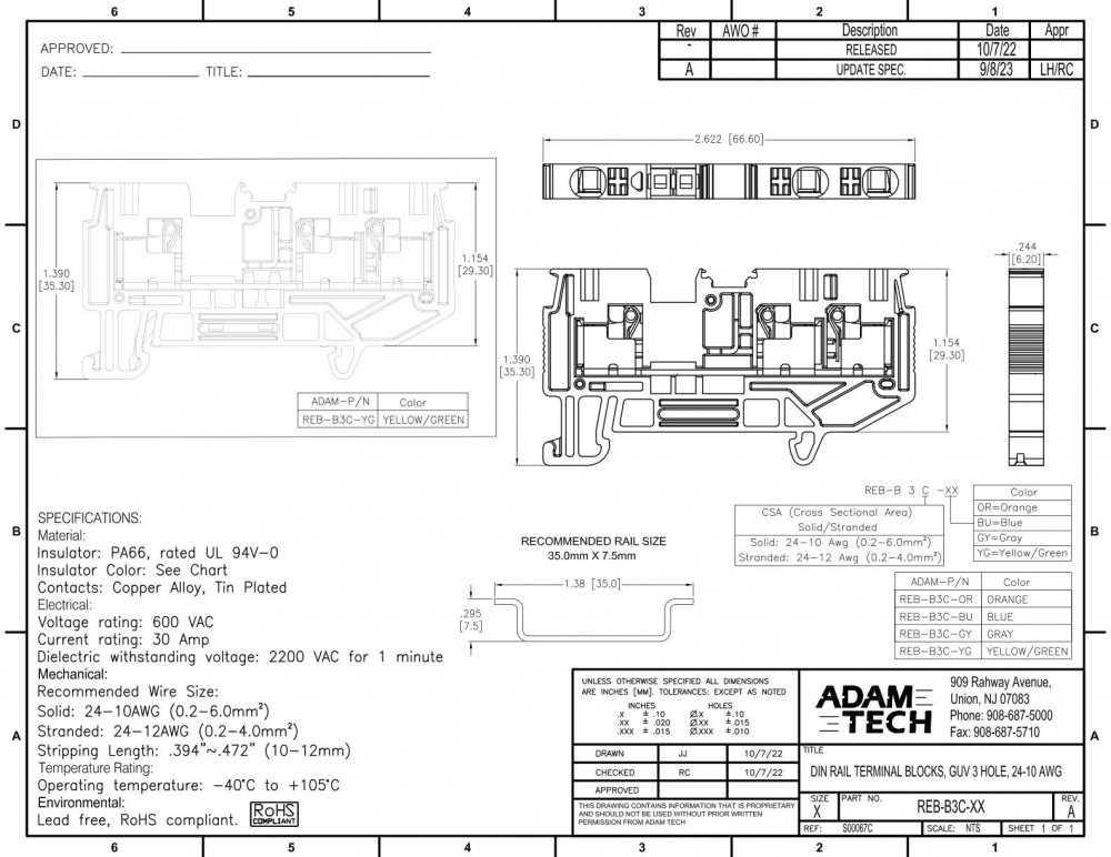 REB-B3C-XX technical document preview