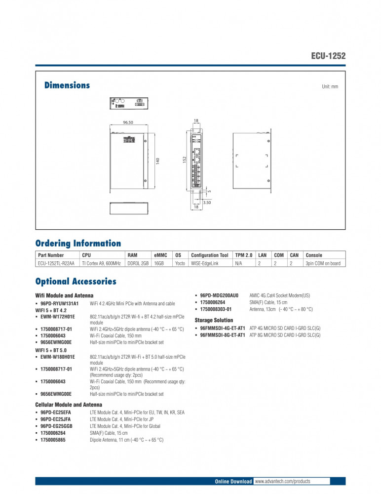 ECU-1252 technical document page 2