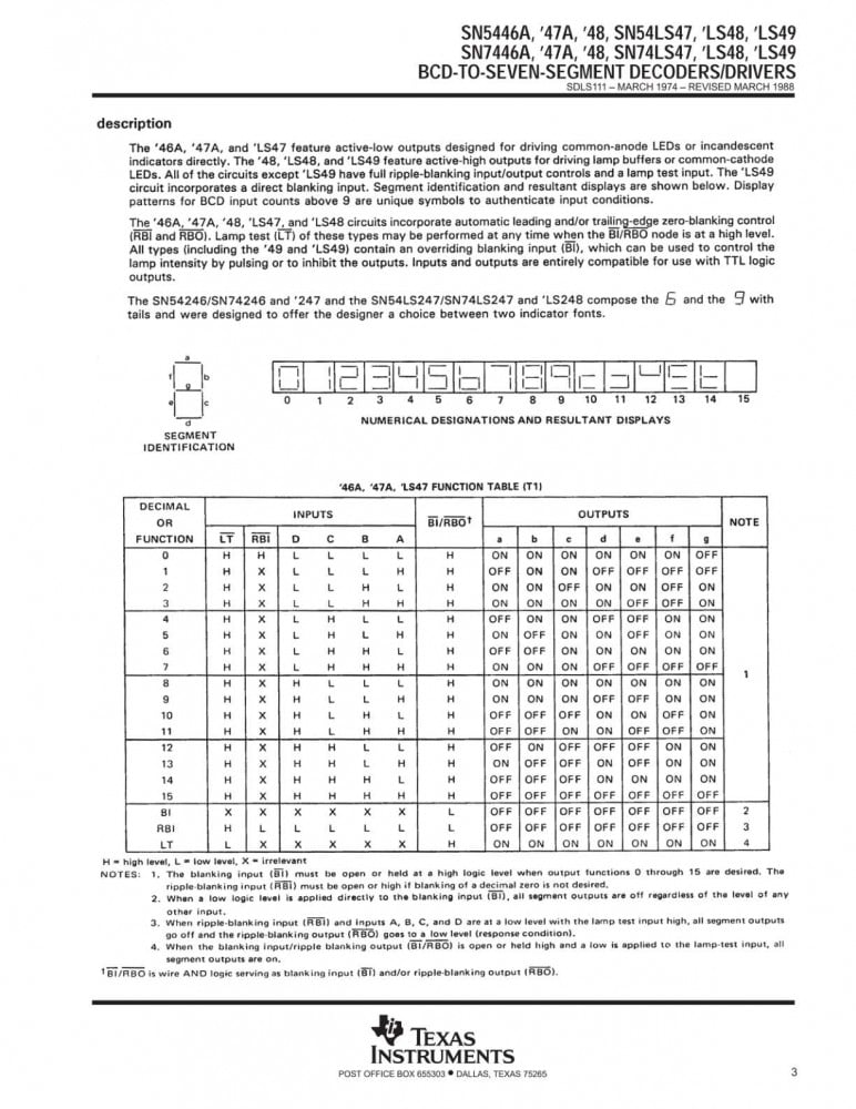54LS48 technical document page 5