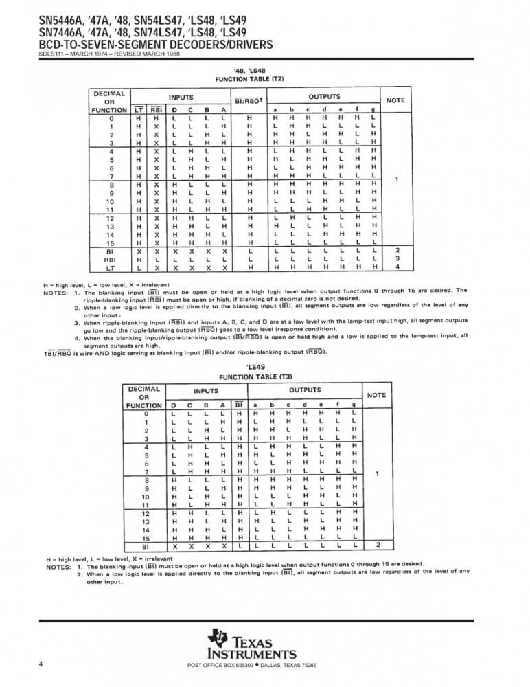 54LS48 technical document page 6