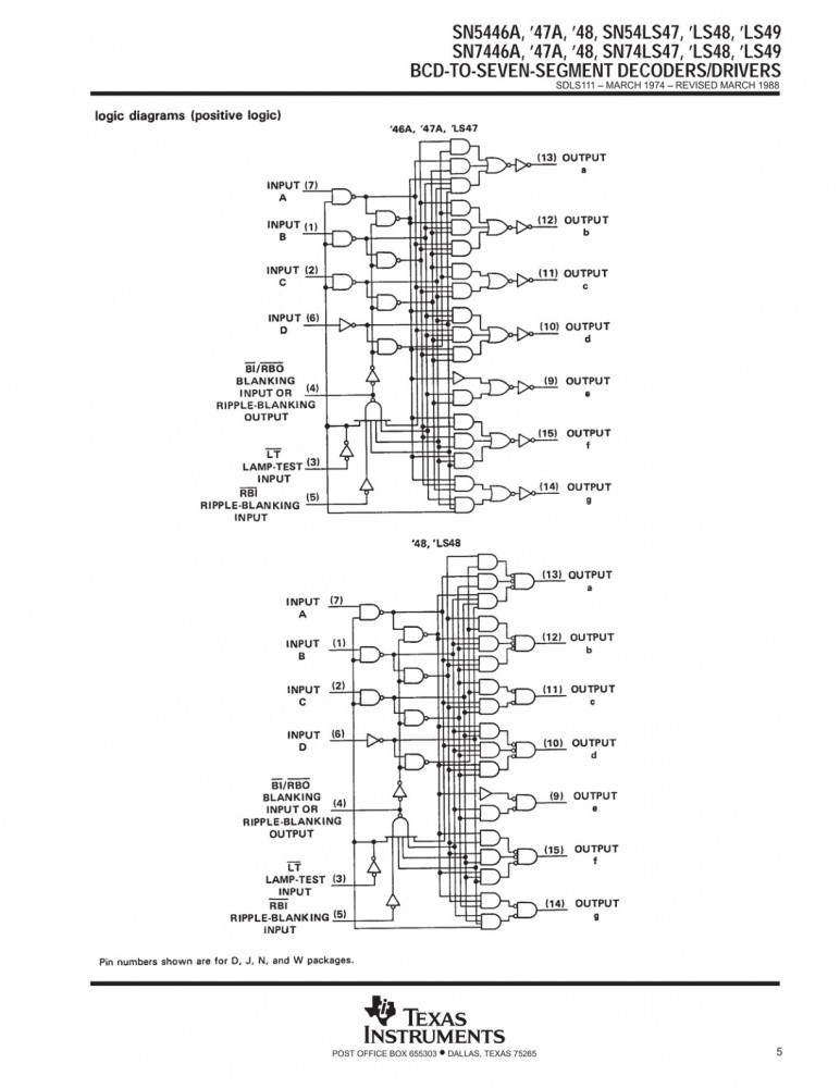 54LS48 technical document page 7
