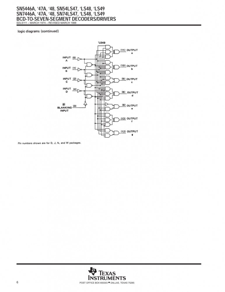 54LS48 technical document page 8