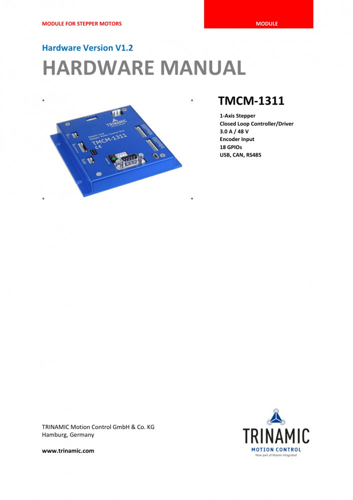 TMCM-1311 document preview, page 1