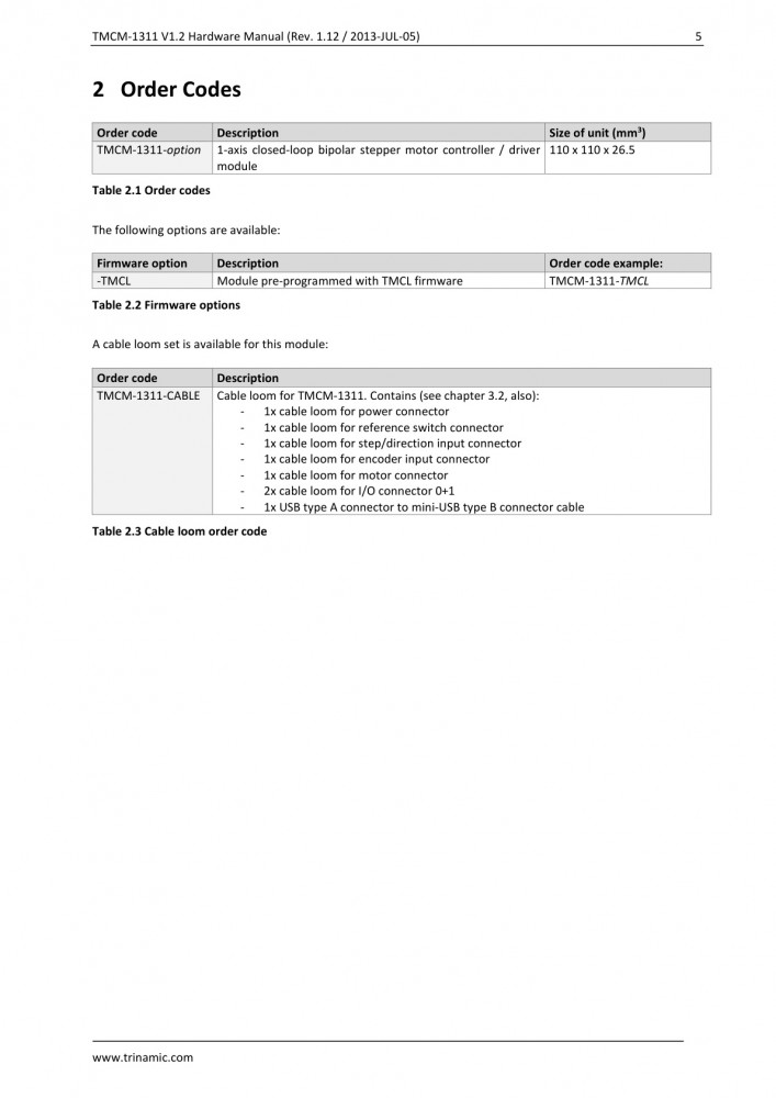 TMCM-1311 document preview, page 5