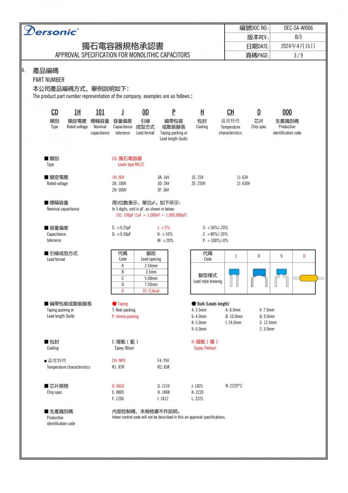Dersonic approval specification page 4