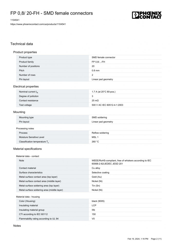 Phoenix Contact 1104541 datasheet page 2