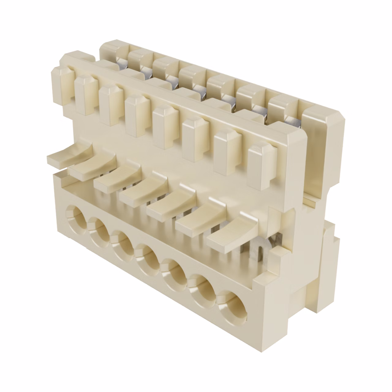 Appli-Mate RAST 2.5 Connector, 2.50mm Pitch, Female, 7 Circuits, Open Endwalls, Silver Plating for sale