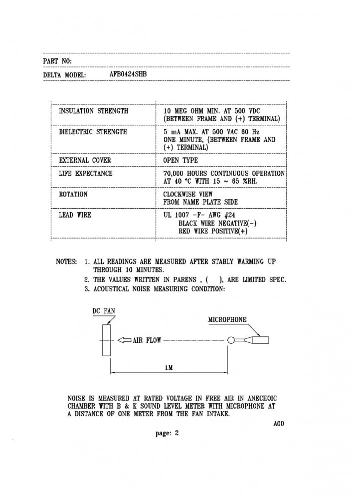 AFB0424SHB specification page 2