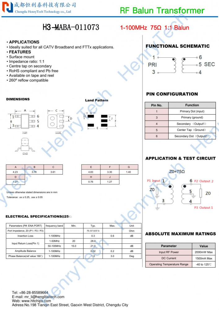 H3-MABA-011073 datasheet page 1