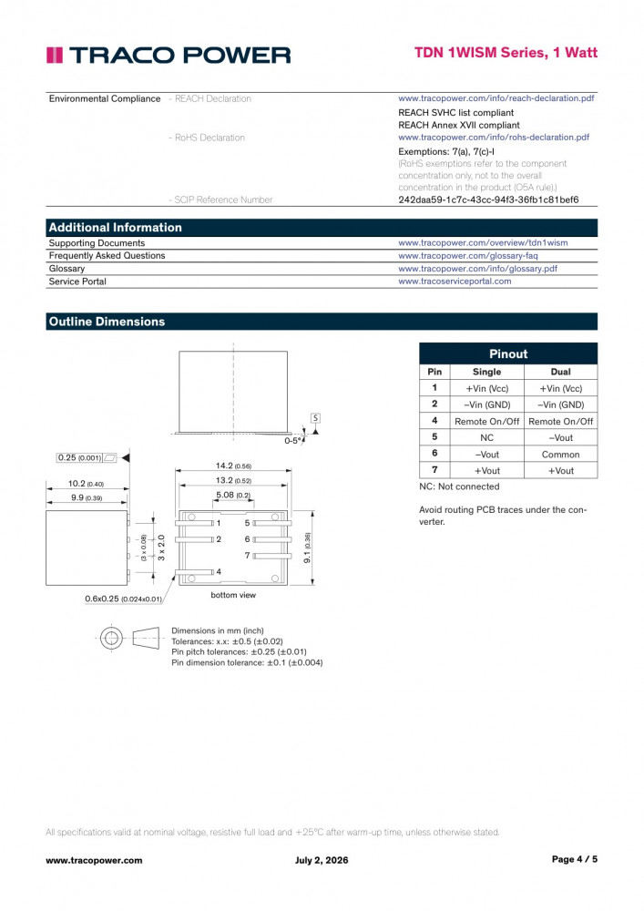 TDN 1WISM technical documentation page 4