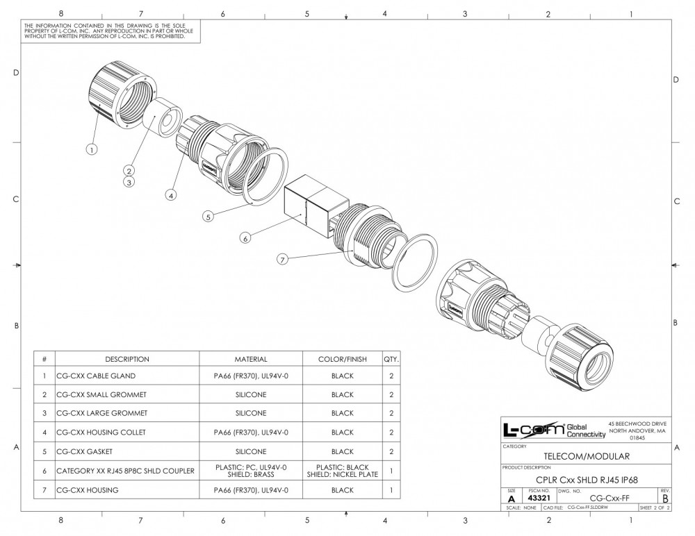 L-com CG-C5E-FF technical drawing page 2